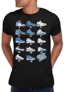 jordan retro sneakers university blue image t shirt to match jordans, tee to match jordan 1 2 3 4 5 6 11 12 13