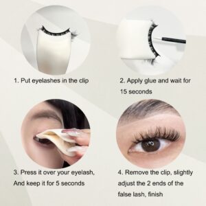 2 PCS Lash Clip Lashes Buddy False Eyelash Applicator Tool Eye Makeup Tools Eyelashes Clip More Convenient to Wear Lashes