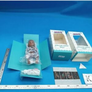 Miaio 7" Micro Preemie Full Body Silicone Black Baby Doll Girl Lifelike Mini Reborn Doll