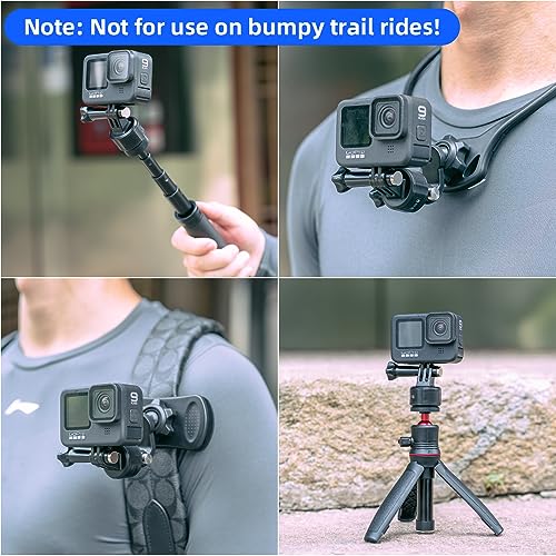 SUREWO Quick Release Base Mount Kit for GoPro,Magnetic Suction & Swivel Lock Adapter Compatible with GoPro Hero 12 11 10 9 8 7 6 5 Black,DJI Osmo Action,Crosstour/Campark/AkASO and More