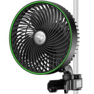 vivosun aerowave e6 grow tent fan 6”, ec motor, smart wifi control, us patented auto oscillating clip fan, weatherproof ip-54, strong airflow but quiet for hydroponic ventilation circulation