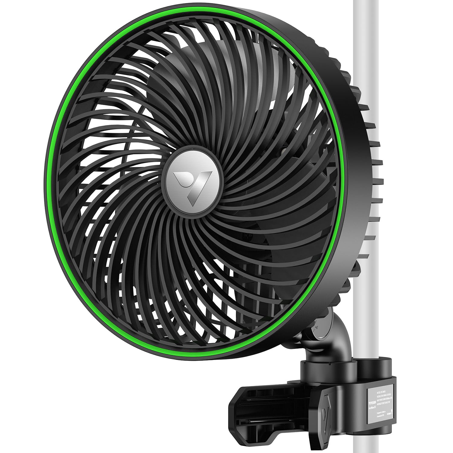 VIVOSUN AeroWave E6 Grow Tent Fan 6”, EC Motor, Smart Wifi Control, US Patented Auto Oscillating Clip fan, Weatherproof IP-54, Strong Airflow but Quiet for Hydroponic Ventilation Circulation