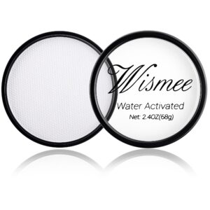 Wismee Professional Face Paint Body Paint, Water Based Body Paint Full Coverage for Adults Children Cosplay Corpse Bride SFX Costumes Festivals Makeup-White