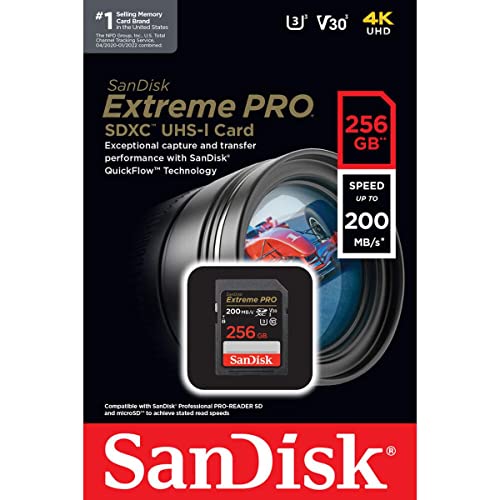 SanDisk Extreme PRO 256GB UHS-I U3 SDXC Memory Card