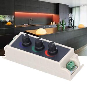 AUHX RGB Controller, 3‑Channel Adjustable RGB Knob Dimmer, for RGB Modules LED Strip Light