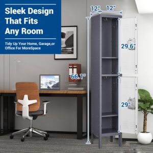 Fesbos Metal Lockers for Employees Steel Storage Locker with 2 Doors for Office School Gym Metal Storage Cabinets for Home, Office, Gym, School