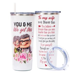 koyatti gift for wife- valentine's day gifts to my wife gifts christmas gifts for wife birthday presents for women i love you gifts for her from husband- 22oz stainless steel tumbler