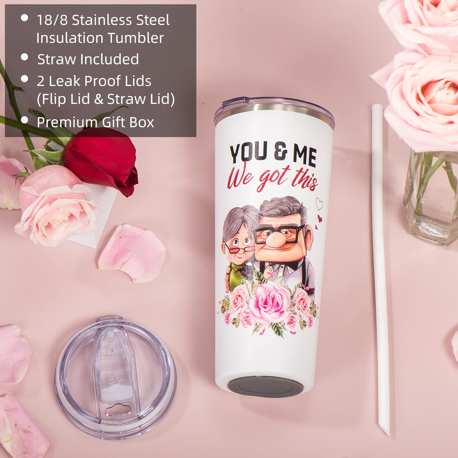 Koyatti Gift for Wife- Valentine's Day Gifts To My Wife Gifts Christmas Gifts for Wife Birthday Presents for Women I Love You Gifts for Her from Husband- 22oz Stainless Steel Tumbler