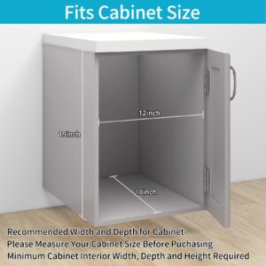 BOIVSHI Pull Out Cabinet Organizer, 2 Tier Cabinet Pull Out Shelves (12" W X 19" D) Slide Out Cabinet Organizer for Kitchen, Bathroom, Pantry, Chrome