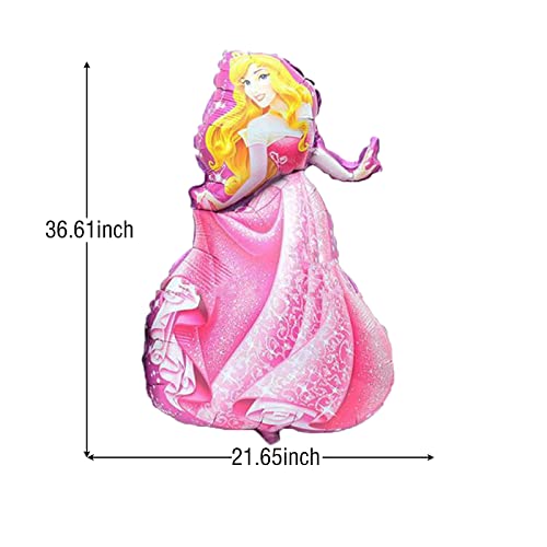 Happy Birthday Set Princess Sleeping Beauty Foil Balloons for Kids Birthday Baby Shower Princess Theme Party Decorations