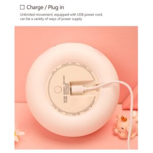 HOTBEST Cute Dumpling Night Light, Silicone Cute Bun Lamp for Kids, Cute Light Up Dumpling, USB Rechargeable LED Bedside Lamps with Touch Control, Kawaii Nursery Light for Kids Room Bedroom