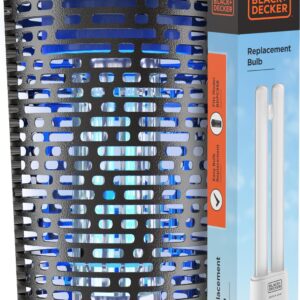 BLACK+DECKER Bug Zapper- Mosquito Repellent & Fly Traps for Indoors- Mosquito Zapper & Killer- Gnat Trap Bug Catcher for Insects Outdoor, Half Acre Coverage & Free Bulb Included