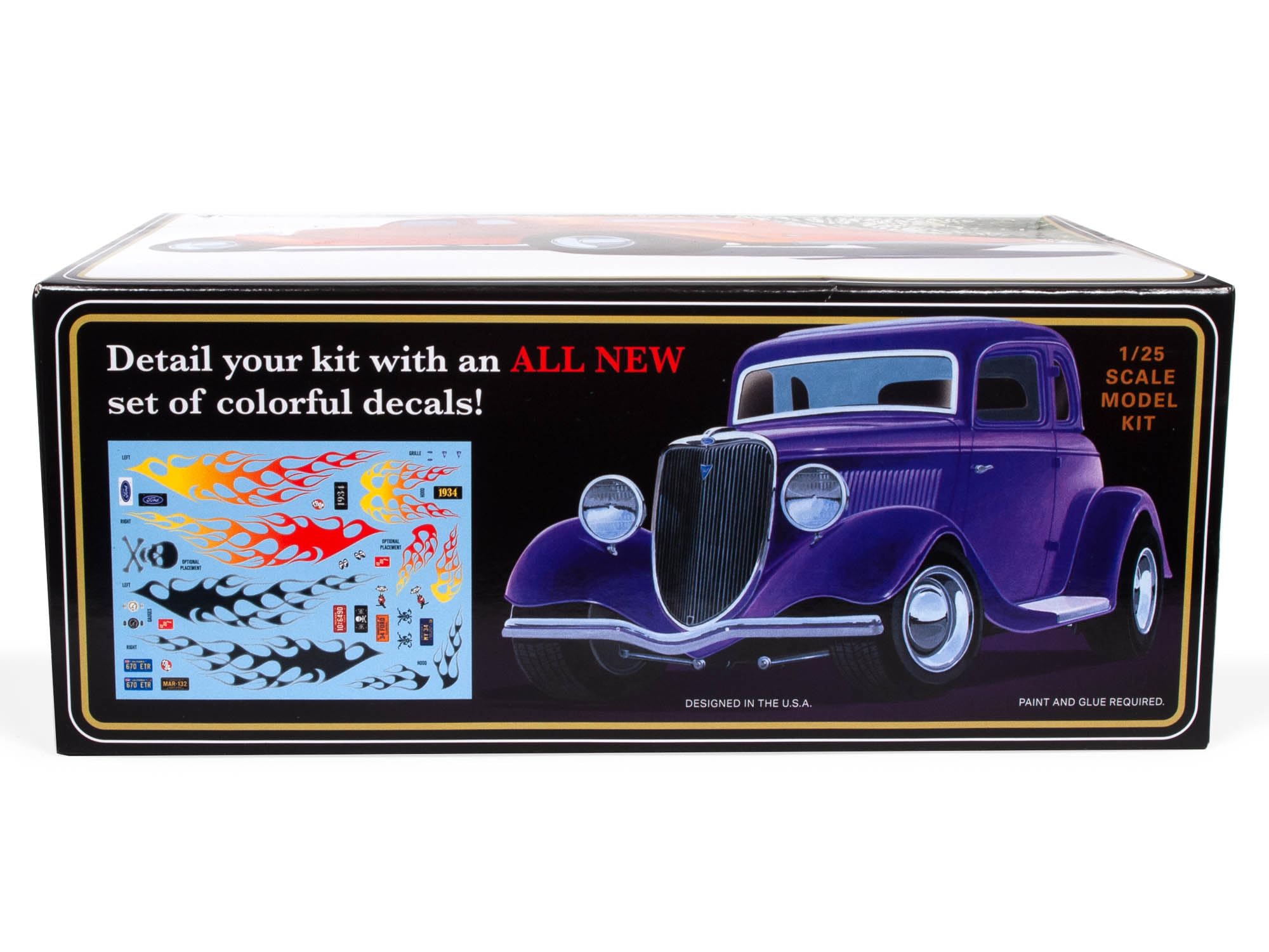 AMT 1934 Ford 5-Window Coupe Street Rod 1:25 Scale Model Kit