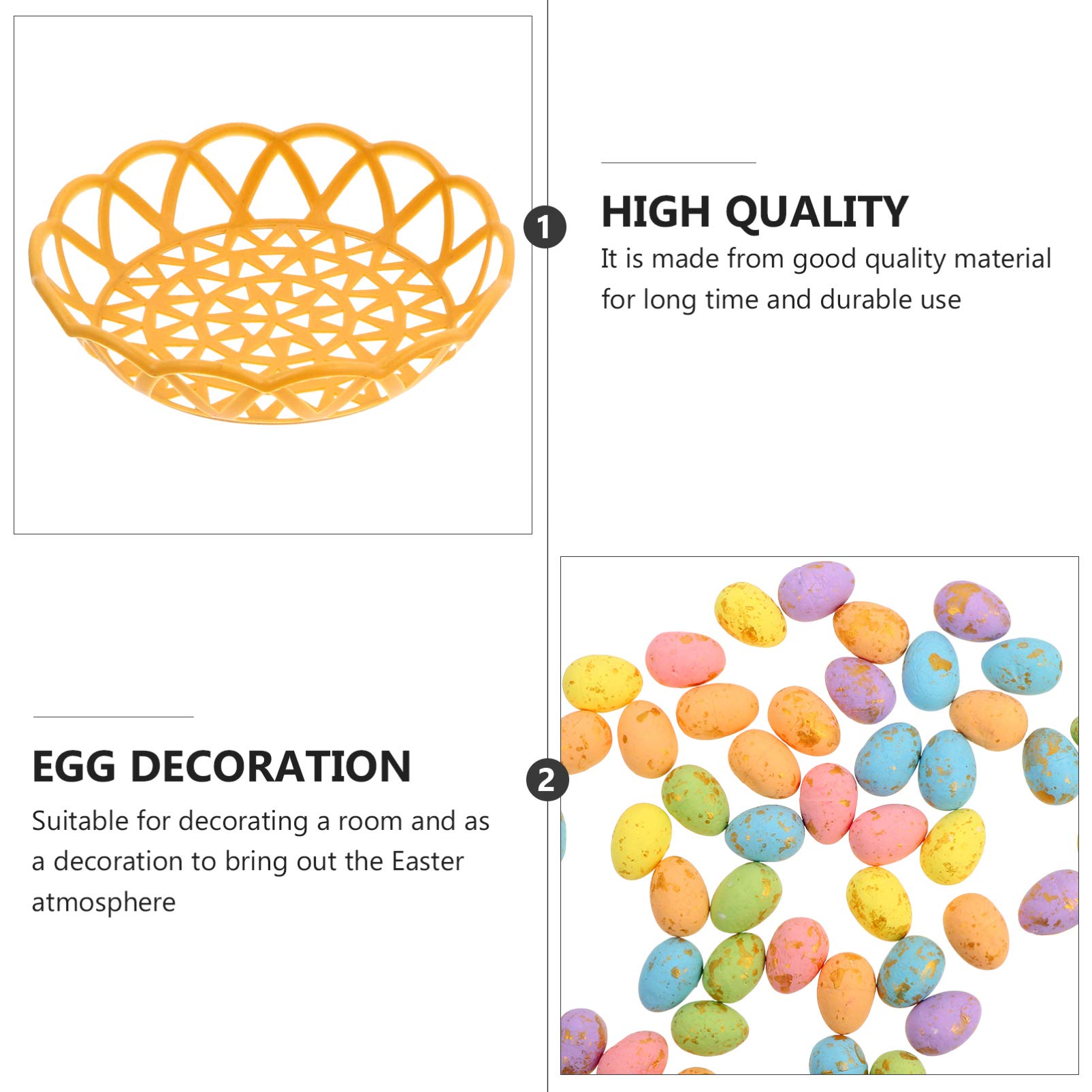 LABRIMP 200 pcs Flower Basket Easter Egg Decoration easter eggs bulk Party rabbit egg Easter Eggs Crafts faux eggs Foam Eggs polystyrene balls kid toy artificial foam material child wreath