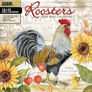 wsbl roosters 2024 12x12 wall calendar (24997001691)