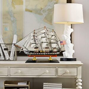 SAILINGSTORY Wooden Model Ship USS Constitution 1/225 Scale Replica Ship Model Sailboat Decor Smalll