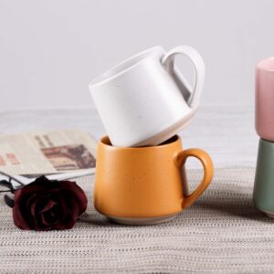 Cutiset 13 Ounce Multicolor Ceramic Coffee Mugs, Unique Glazed Microwave Safe and Oven Safe Coffee Mug,for Tea,Coffee and Hot Chocolate,Set of 4