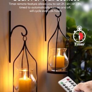 Homemory 12Pack 2" x 2" Timer Remote Control Flameless Votive Candles, Realistic Battery Operated Candles, 3D Wick Electric Fake Candles for Christmas, Wedding, Home Decorations