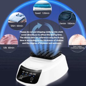 Portable Clothes Dryer 110V with Heater Double Layer Low Noise Touch Screen for RV,Camping,Home,Apt,Student Dorm