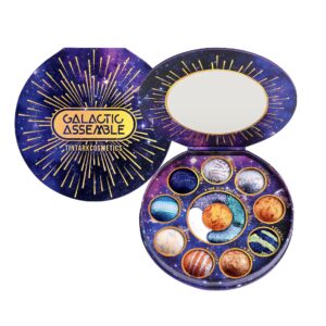 tintark galactic assemble eyeshadow palette 14 colors glitter shimmer metallic eye shadow pallet brown blue galaxy eye makeup palettes create space-like eyes make up vegan & talc free