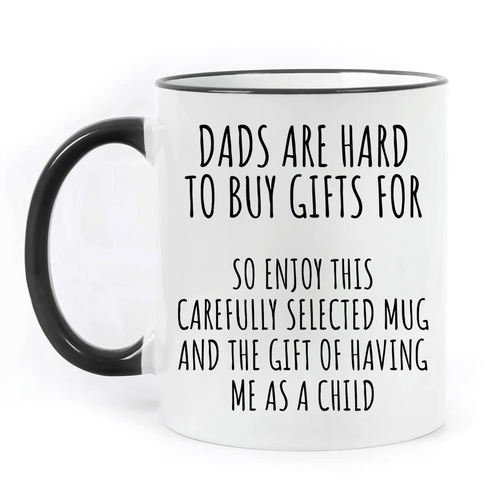 Fatbaby Funny Coffee Mug for Dad,Father's Day Christmas Birthday Gifts for Dad from Daughter Son,Dad Gifts Tea Cup 11OZ