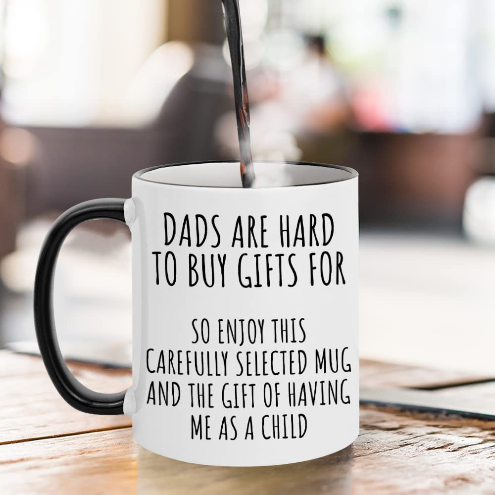 Fatbaby Funny Coffee Mug for Dad,Father's Day Christmas Birthday Gifts for Dad from Daughter Son,Dad Gifts Tea Cup 11OZ