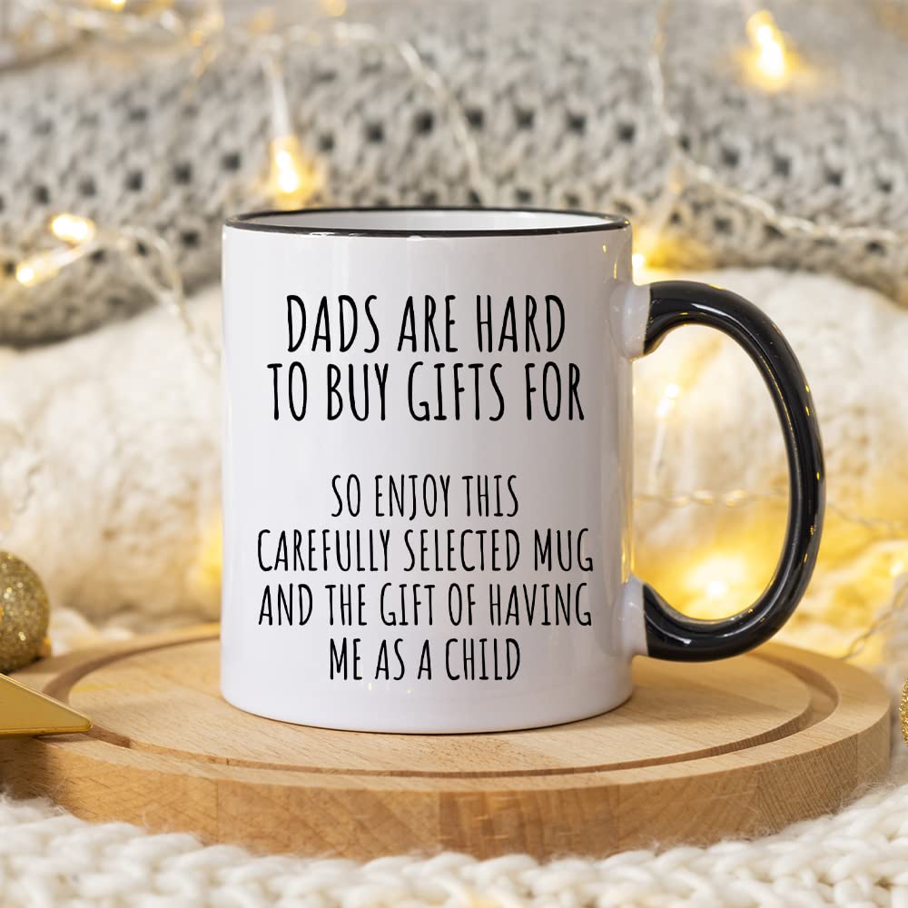 Fatbaby Funny Coffee Mug for Dad,Father's Day Christmas Birthday Gifts for Dad from Daughter Son,Dad Gifts Tea Cup 11OZ