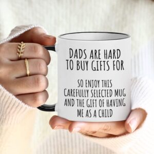 Fatbaby Funny Coffee Mug for Dad,Father's Day Christmas Birthday Gifts for Dad from Daughter Son,Dad Gifts Tea Cup 11OZ