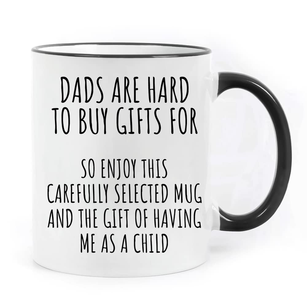 Fatbaby Funny Coffee Mug for Dad,Father's Day Christmas Birthday Gifts for Dad from Daughter Son,Dad Gifts Tea Cup 11OZ