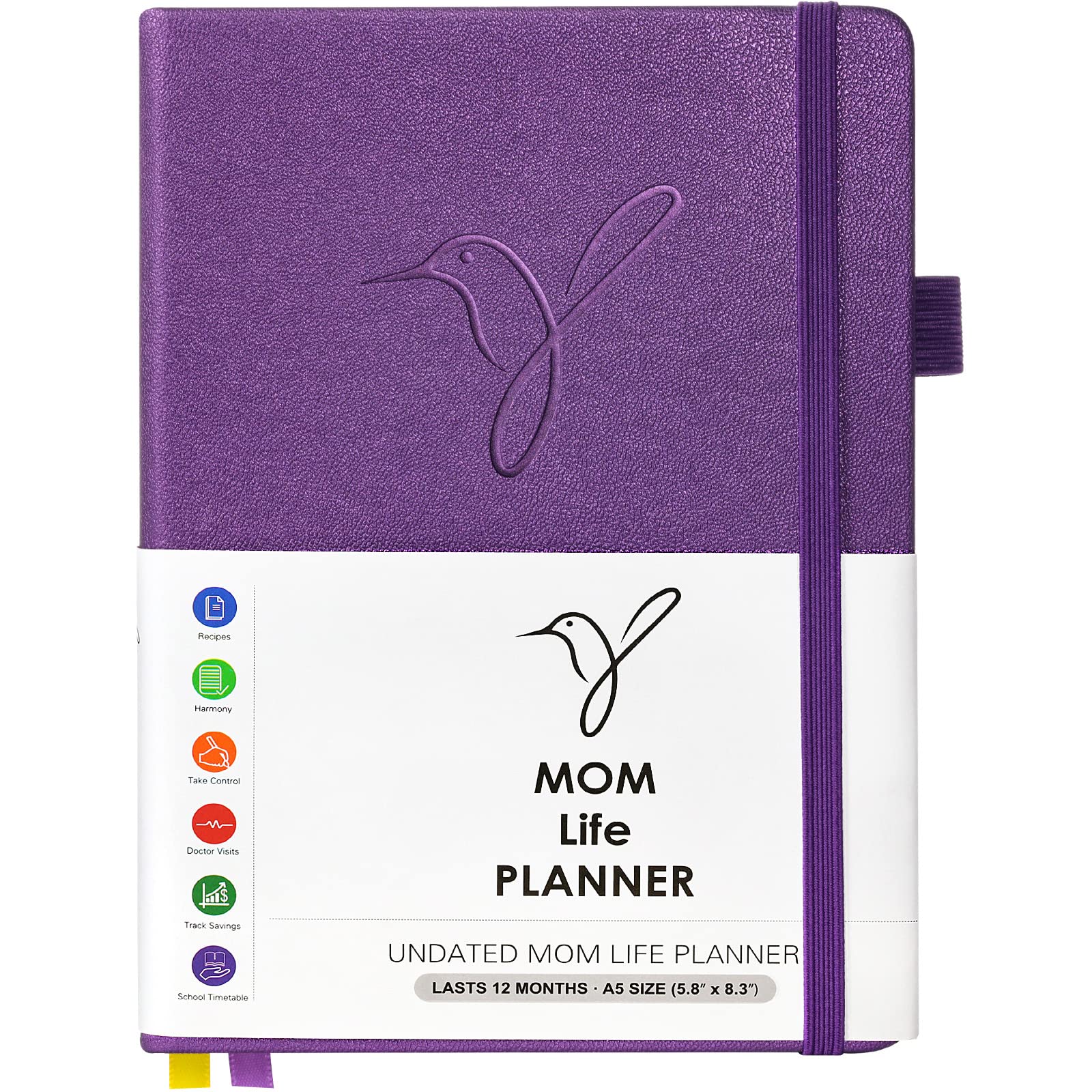 SIMPOR Home Planner, Monthly Financial Planner Organizer Budget Book with Expense Tracker, Work from Home Planner, Meal Planner, Family Organizer, Undated Planner 12 Months Schedule