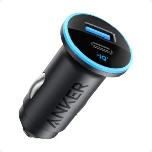 usb c car charger adapter, anker 52.5w cigarette lighter usb charger, 323 anker car charger with 30w poweriq 3.0 fast charging for iphone 15/15 plus/15 pro/15 pro max, galaxy s23/22, pixel