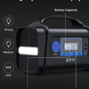 Portable Power Station 300W Outdoor Generator 296Wh Backup Lithium Battery Portable Generator with 100W USB C PD Output&Input, 2AC Outlet, 2 USB A& USB C, LED Flashlight for Outdoors Camping Travel