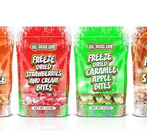 Bliss Life Freeze Dried Colorful Candy - Freeze Dried Candy Variety Pack, ASMR Candy - Sour Dry Freeze Candy with Unique Flavors - A Trendy, Novelty Treat Great for TikTok Challenge (5 oz)