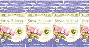 Lifestyle Awareness Teas, Caffeine Free Stress Balance Tea, 20 Count (Pack of 2)