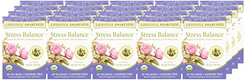 Lifestyle Awareness Teas, Caffeine Free Stress Balance Tea, 20 Count (Pack of 2)