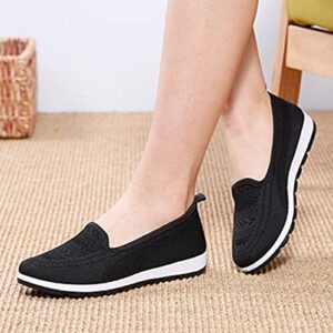 USYFAKGH Womens Slip On Shoes Walking Shoes Sock Sneakers - Mesh Slip On Air Cushion Lady Girls Modern Jazz Dance Easy Shoes Platform