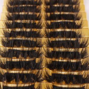 Eyelashes Mink Lashes Fluffy Natural Look Wispy Full Eye Lashes 8D 20 mm Long C Curl Strip Eyelashes Pack 10 Pairs Reusable Fake Eyelashes That Look Like Extensions by GODDVENUS