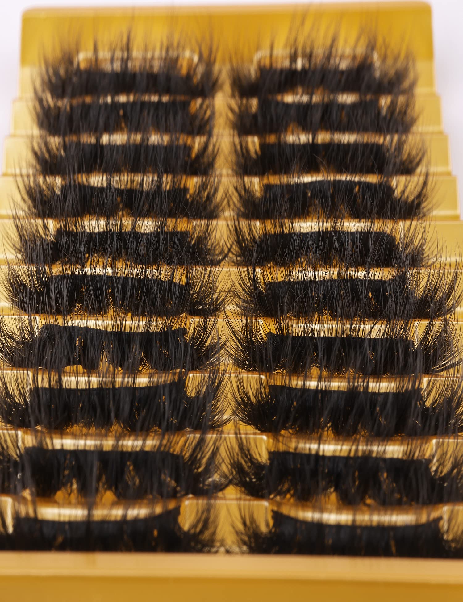 Eyelashes Mink Lashes Fluffy Natural Look Wispy Full Eye Lashes 8D 20 mm Long C Curl Strip Eyelashes Pack 10 Pairs Reusable Fake Eyelashes That Look Like Extensions by GODDVENUS