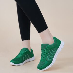 DUOYANGJIASHA Sneakers for Women Running Shoes: Slip On Casual Walking Shoes Non Slip Comfortable Fashion Tennis Shoes Mesh Lightweight Sneaker for Work Green