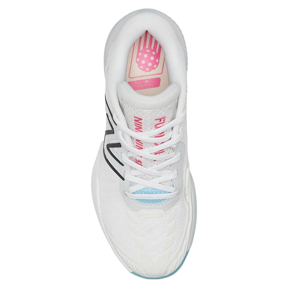 New Balance Women's FuelCell 996V5 Pickleball Indoor Court Shoe, White/Grey/Team Red, 9 Wide