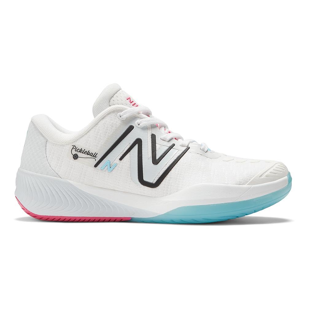 New Balance Women's FuelCell 996V5 Pickleball Indoor Court Shoe, White/Grey/Team Red, 9 Wide