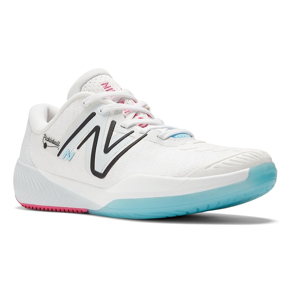 New Balance Women's FuelCell 996V5 Pickleball Indoor Court Shoe, White/Grey/Team Red, 9 Wide