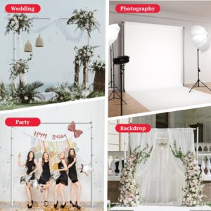 EMART Pipe and Drape Backdrop Stand Kit, Backdrop Stand Heavy Duty 10ftx10ft, Adjustable Metal Frame for Backdrop, Background Stand Backdrop for Wedding Birthday Party Banquet Decorations