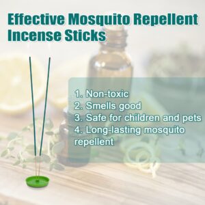 60 Pcs Mosquito Repellent Incense Sticks Outdoor Patio, Citronella Repellent Incense Sticks Outdoor, Deet Free Natural Plant Bug Mosquitoes Repellent Killer for Patio, Camping, Fishing