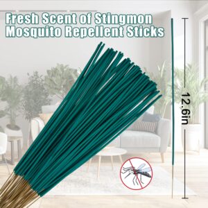 60 Pcs Mosquito Repellent Incense Sticks Outdoor Patio, Citronella Repellent Incense Sticks Outdoor, Deet Free Natural Plant Bug Mosquitoes Repellent Killer for Patio, Camping, Fishing