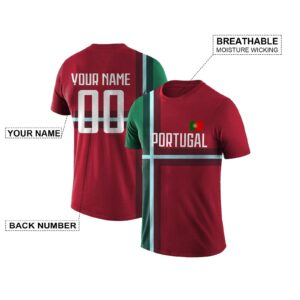 Custom Portugal Soccer Jersey Personalized Shirts Add Your Name Number Sport Fans Gifts for Men Women Youth