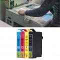 Ink Cartridge 4 Colors BK C M Y ABS Housing Printer Ink Cartridge Replacement for Printing Photos, Test Papers, Documents