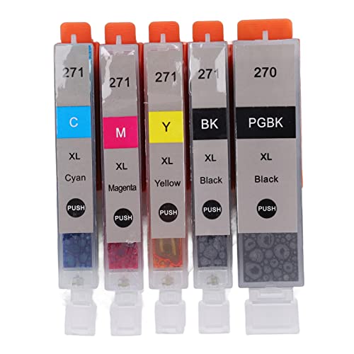 Hilitand Ink Cartridge 5 Color Printing Accessory Part Stable Printing Ink Cartridge for Printing Photos, Test Papers, Documents