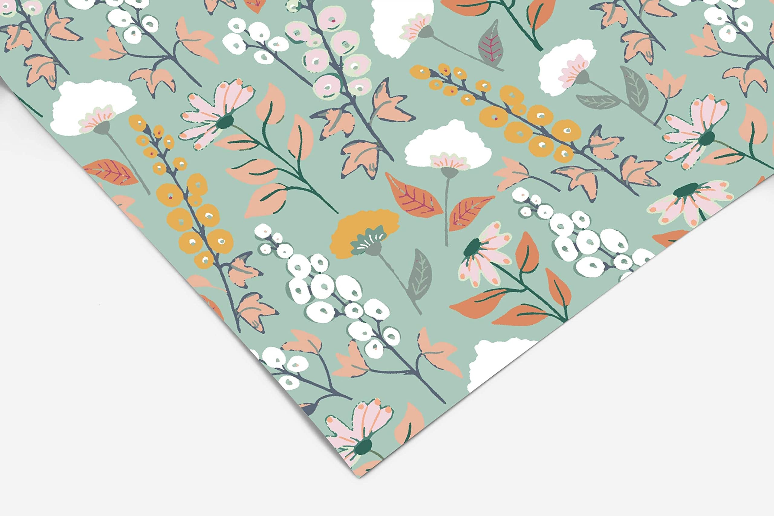 Wildflower Floral Contact Paper | Shelf Liner | Drawer Liner | Peel and Stick Paper 426 12in x 24in (2ft)