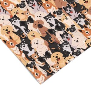 Happy Dogs Pattern Contact Paper | Shelf Liner Drawer Liner Peel and Stick Paper 1115 18in x 96in (8ft)